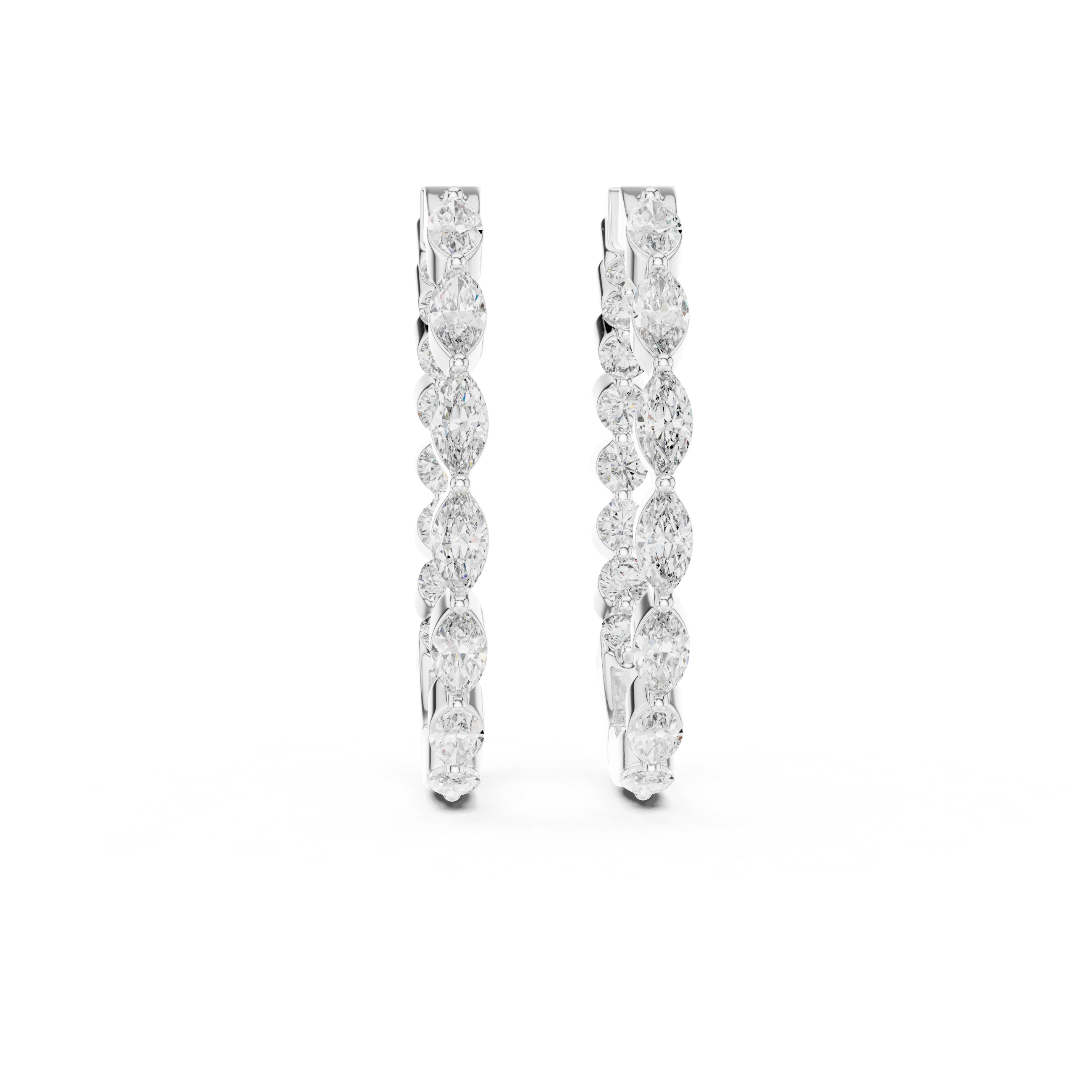 Marquise Spark Hoops-silver – House of Vajr